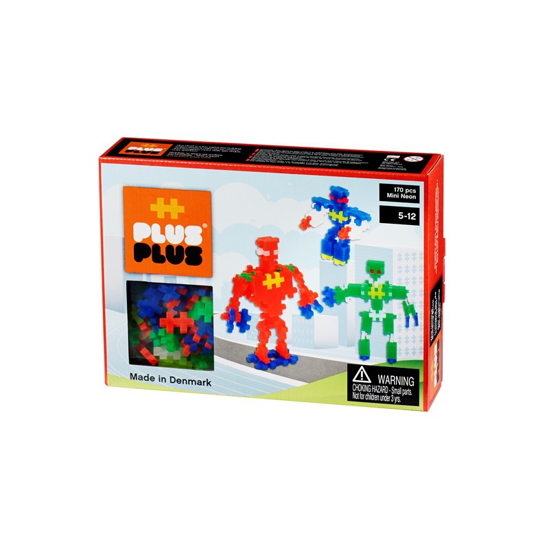 Plus Plus: Mini Neon Robots (170) - Byggleksaker.se