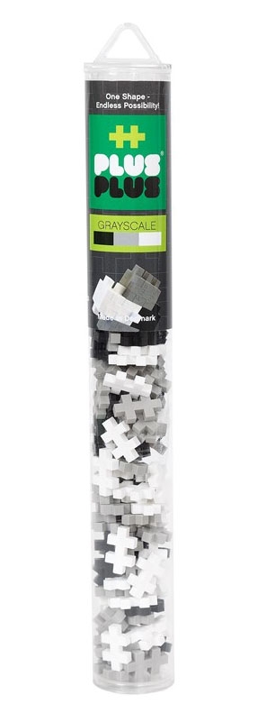 Plus Plus: Mini Tube - Grayscale (100) - Byggleksaker.se